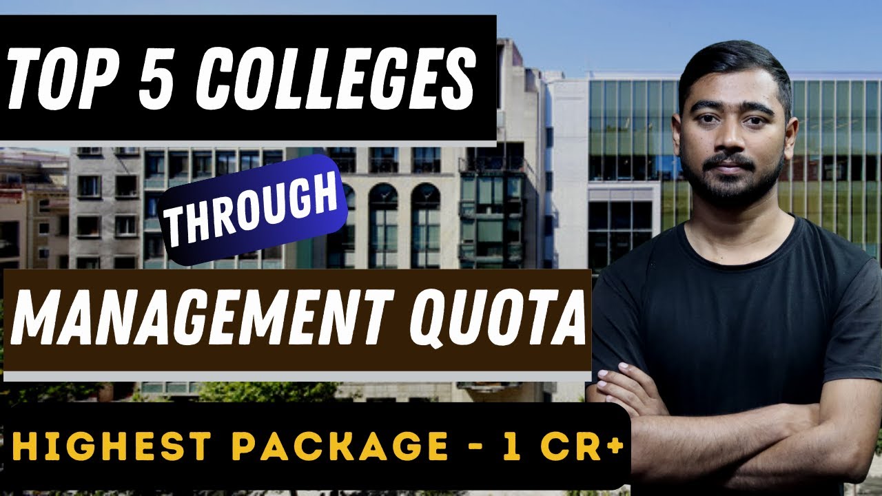 Top 5 College Through Management Quota | Jee Low Percentile College ...