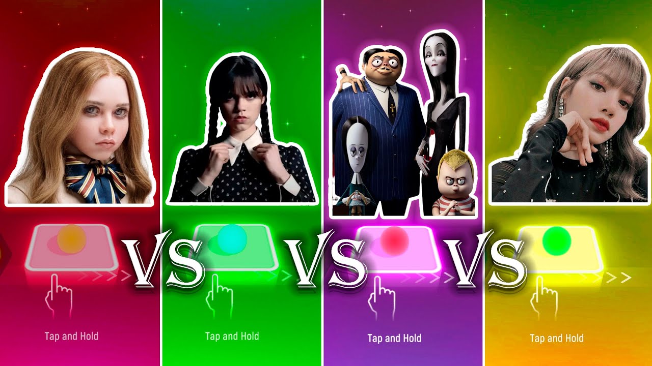 Wednesday vs MEGAN(M3gan) vs Wednesday Family vs Lisa BlackPink | Tiles ...