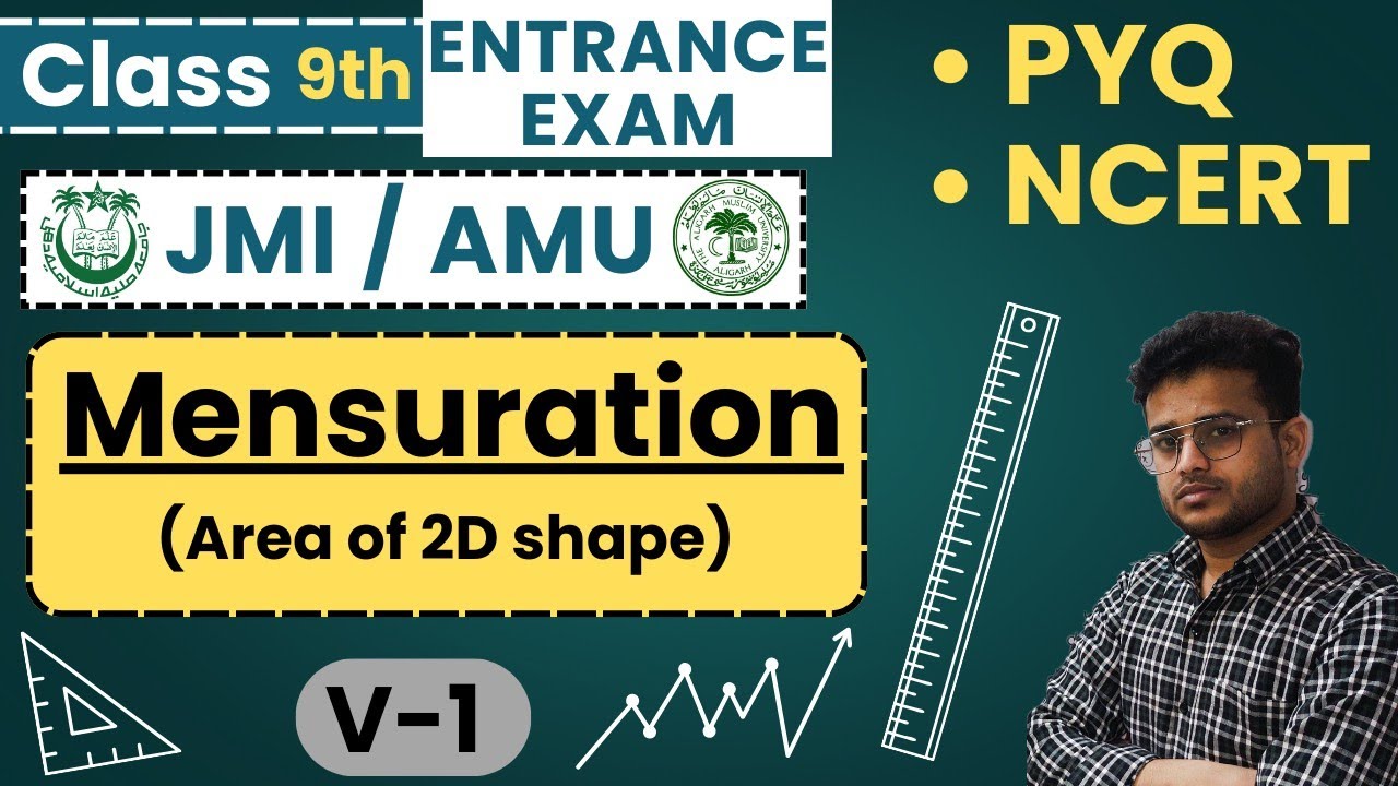 V-1 mensuration |Area| Class 9th Entrance exam|By NT SIR | #amu #jmi # ...