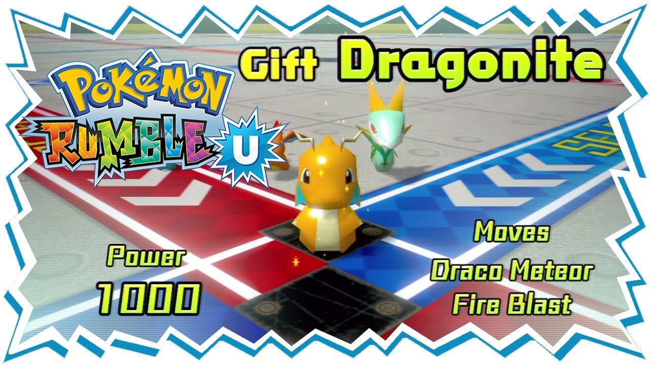 Pokemon Rumble U Passwords - Gift Dragonite: 1000 Power | Draco Meteor ...