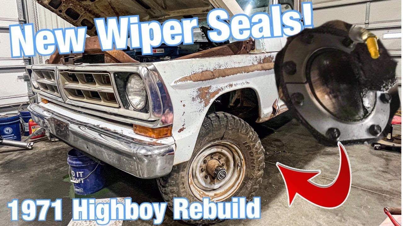 1971 Highboy Dana 44 Wiper Seal Replacement & Transfer Case Fix - YouTube