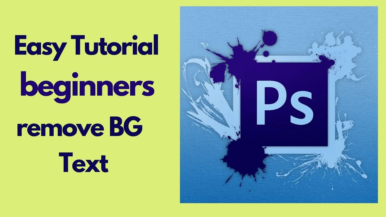 How to remove background || Type Text || Easy Tutorial PHOTOSHOP ...