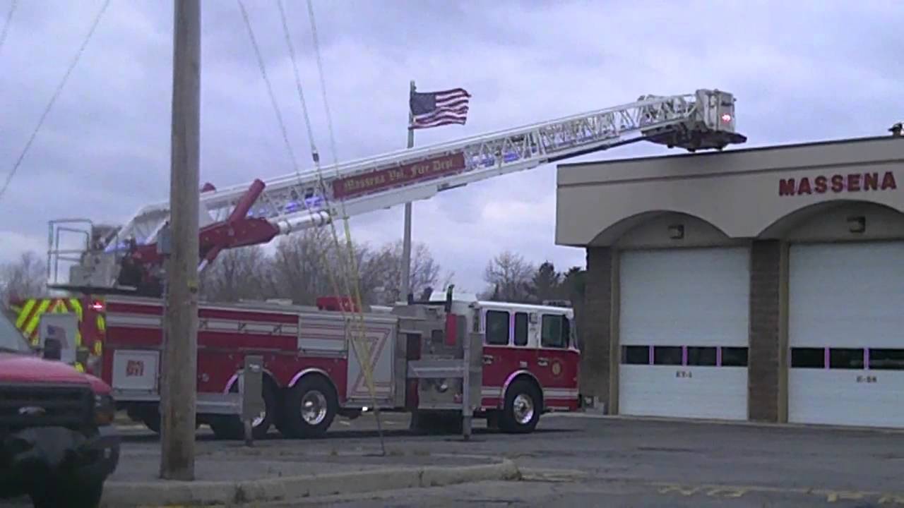 Wind Blows Roof Off Massena Fire Department - YouTube