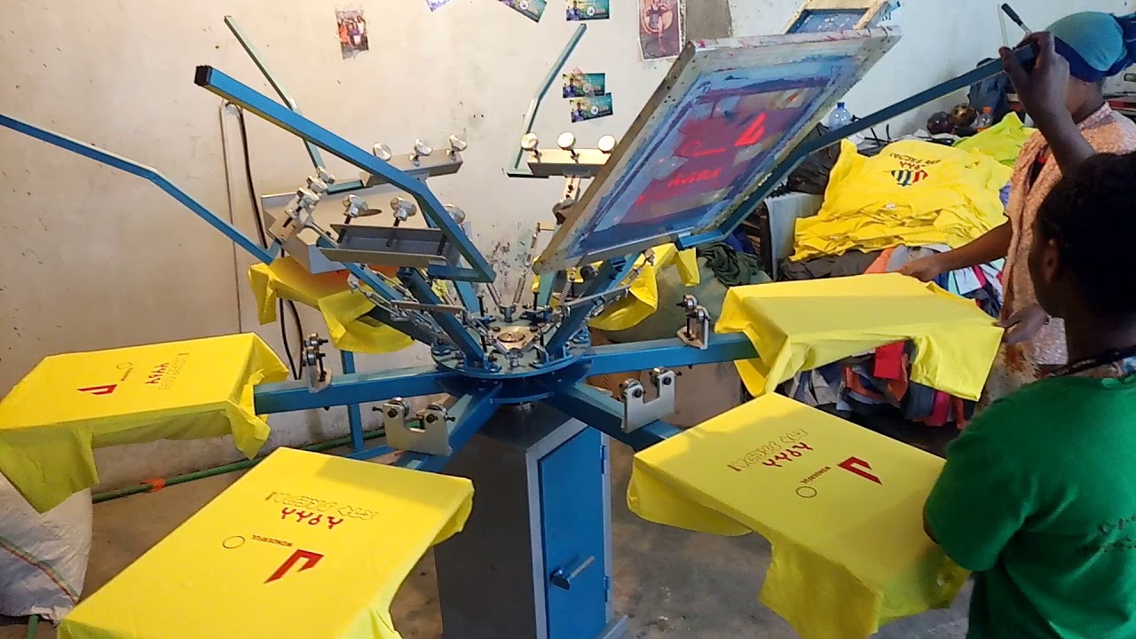 Made In Ethiopia Six Colors T shirt Printing Machine YouTube Made In Ethiopia Six Colors T shirt Printing Machine YouTube