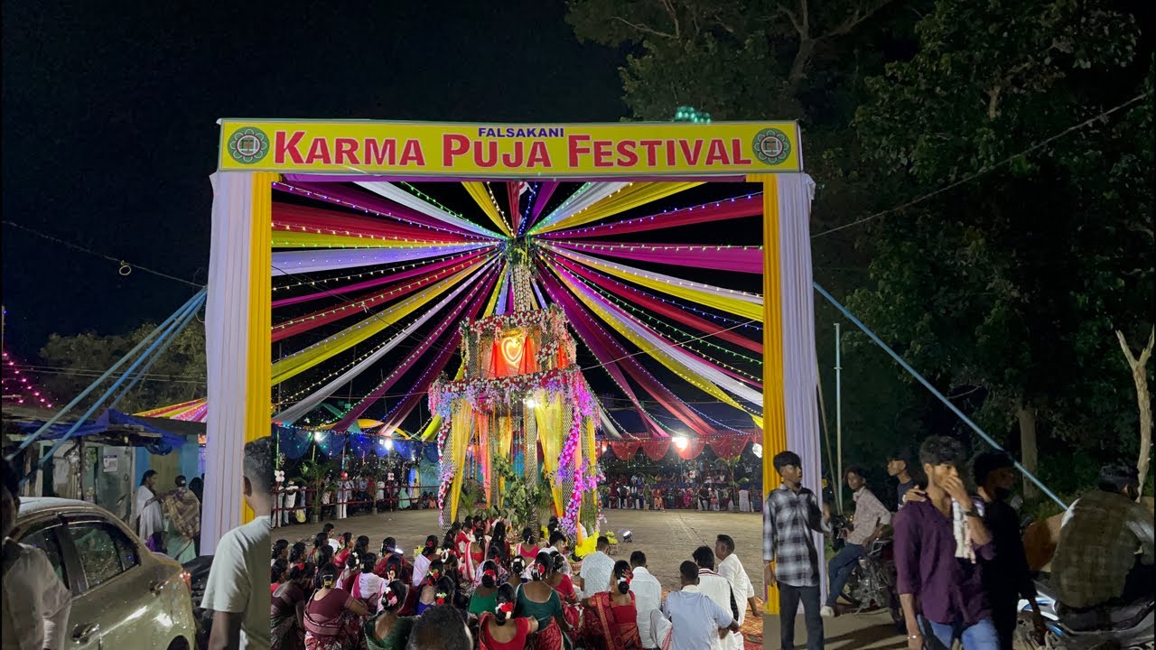 KARMA FESTIVAL 2025 // At-Falsakani ,Adivasi Traditional Karma Puja🌿 ...