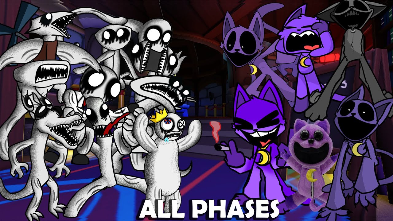 FNF NEW Smiling Critters V2 vs Rainbow Friends Zoonomaly (All Phases ...