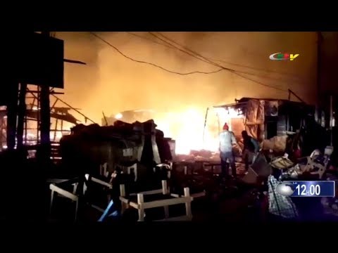 CRTV - MIDDAY BILINGUAL NEWS - (YAOUNDÉ : FIRE at EKOUNOU MARKET) - Friday 27th December 2019