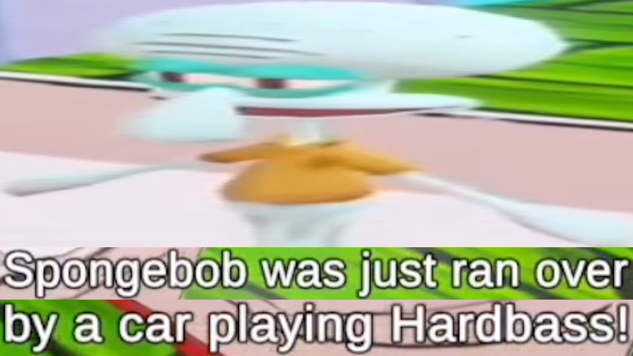 SpongeBob got ran over by a car playing Hardbass (AI Sponge Rebooted ...