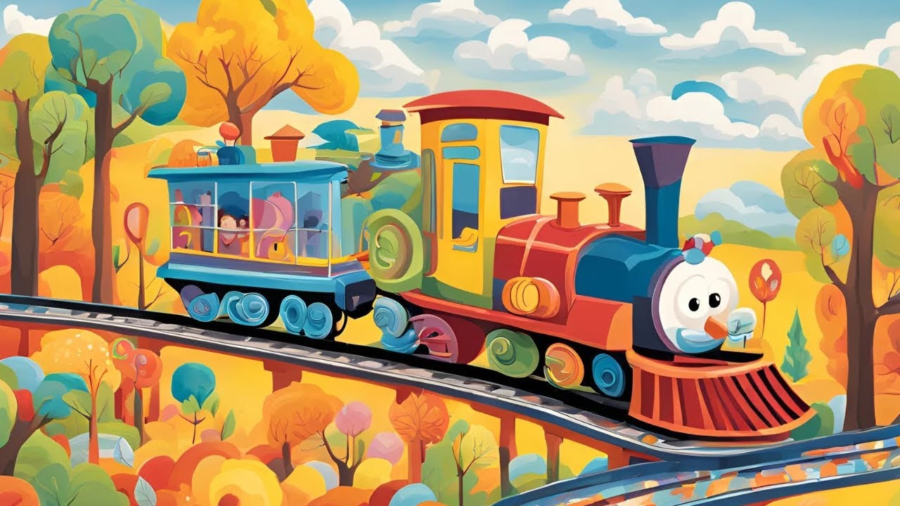 Wheels on the Train | Fun Cartoon Song for Kids - YouTube
