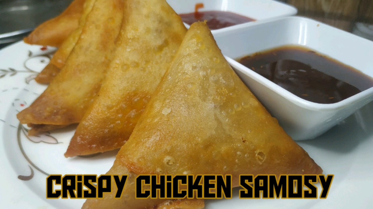 crispy chicken samosa/chicken samosa/chicken samosa filling - YouTube