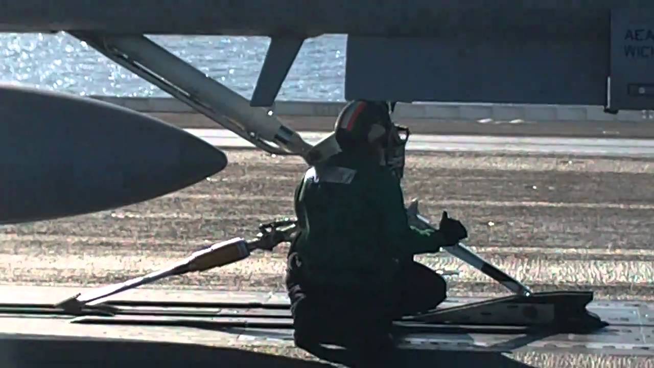Flight deck launch - YouTube