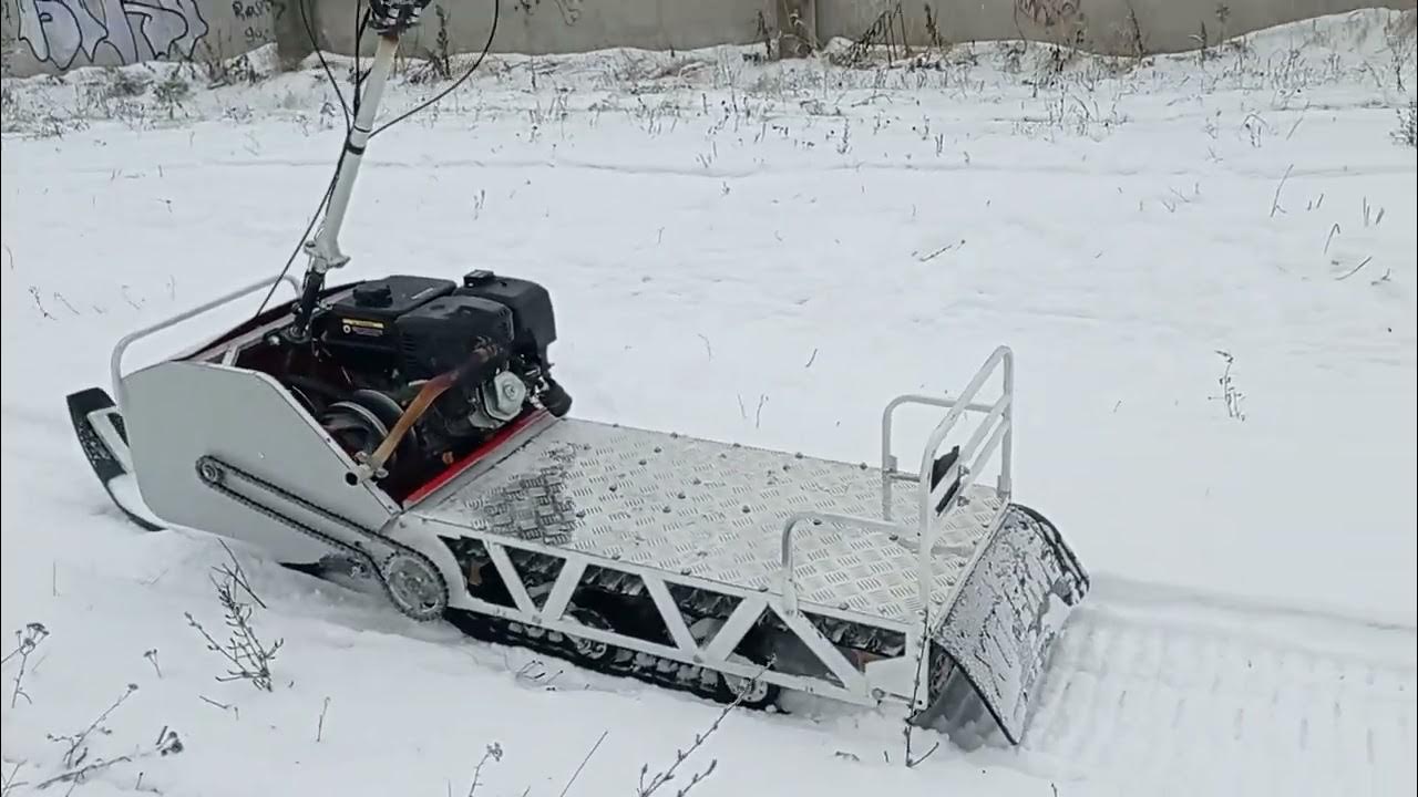 наконец то завершил мотоснегокат - YouTube