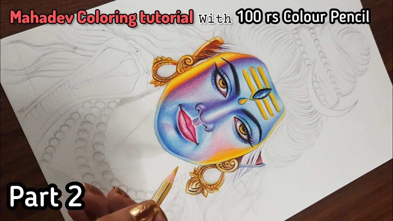 Lord Shiva Drawing, Mahadev Drawing, Mahadev drawing colouring tutorial ...