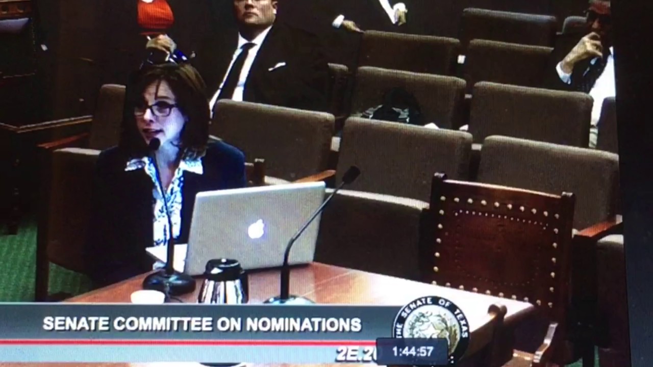 Alice Linahan on Confirmation of Mike Morath - YouTube