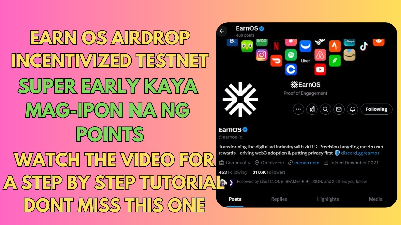 EARN OS AIRDROP | COMPLETE TASK FOR POINTS | MONETIZED YOUR EMAIL WITH ...