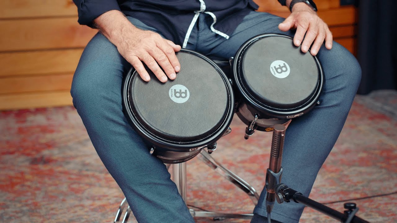 Meinl Percussion 7" & 8 1/2" Diego Camacho Signature Bongo, Pearl Grey ...