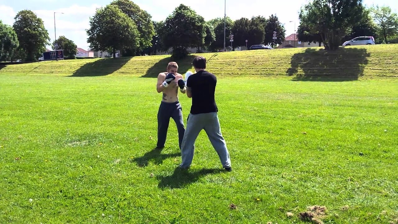 Backyard boxing sparring 10oz adidas boxing gloves - YouTube