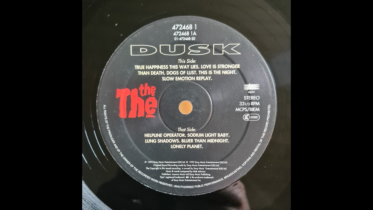 The The - Slow Motion Replay - Vinyl record - YouTube