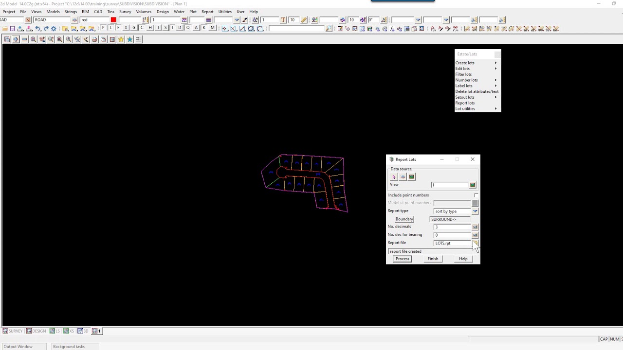 12.10 Lot Reporting: Getting Started for Surveying (12d Model 14) - YouTube