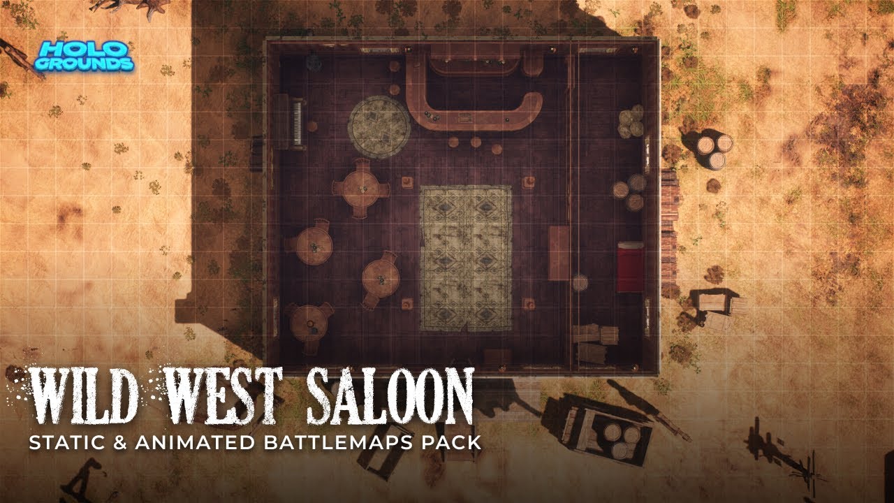 Wild West Saloon Animated #Battlemaps Pack - YouTube