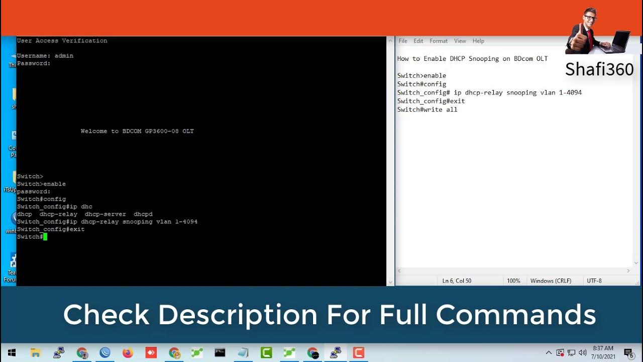 How to Enable DHCP Snooping on BDCOM OLT || DHCP Snooping Configuration || OLT Full ...