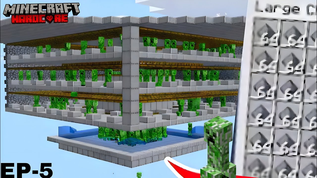 I Made Unlimited CREEPER Farm in Minecraft Hardcore Series in Java ...