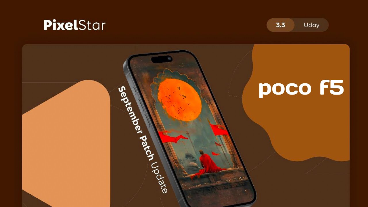 PixelStar 3.3 Uday Poco F5 5G Android 14 September Clean & Smooth UI - YouTube