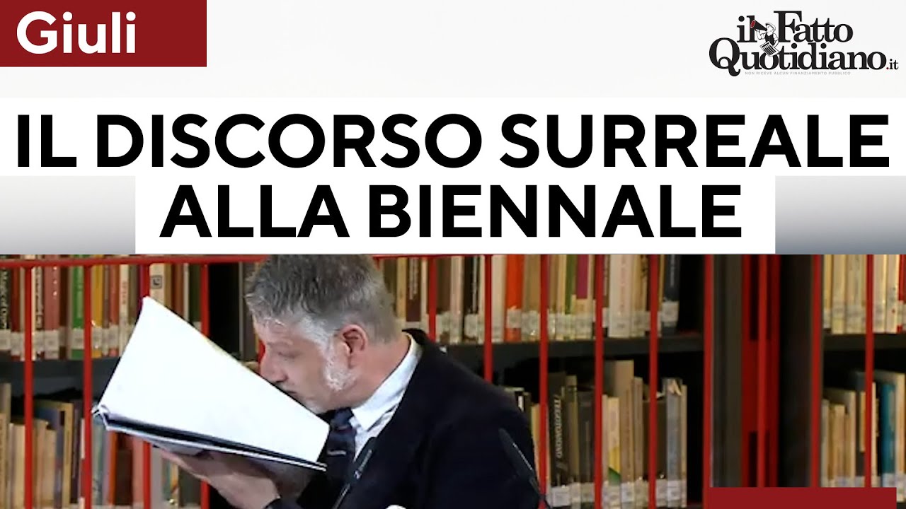 Il surreale intervento di Giuli alla Biennale. Crozza riuscirà a fare ...