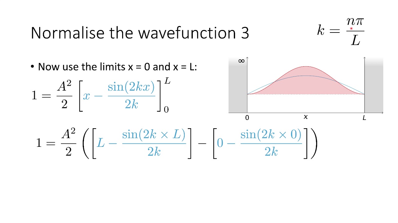 Quantum Chemistry 3.5: Normalising the wavefunction - YouTube
