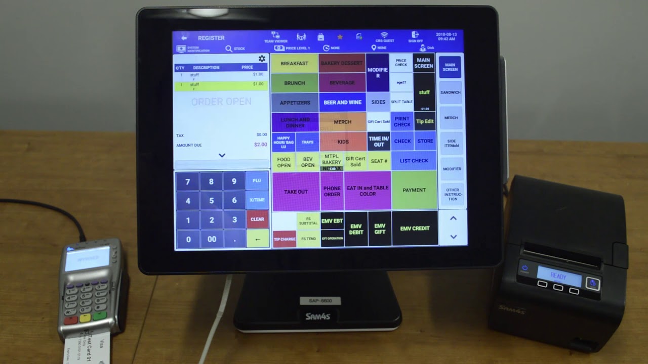 Adding Tips to Card Transaction with Sam4POS - YouTube