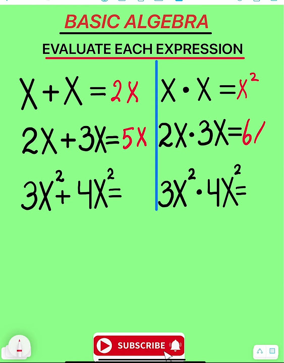 BASIC ALGEBRA - YouTube