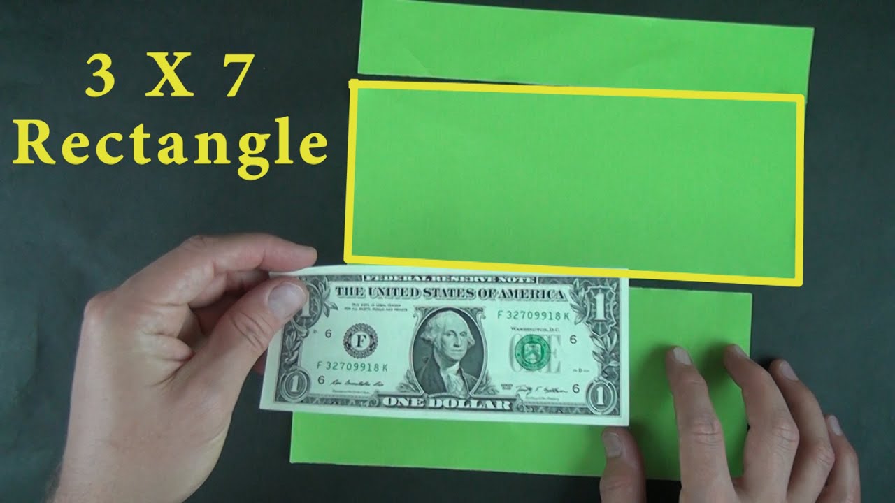 How to cut a dollar shape from a square - YouTube