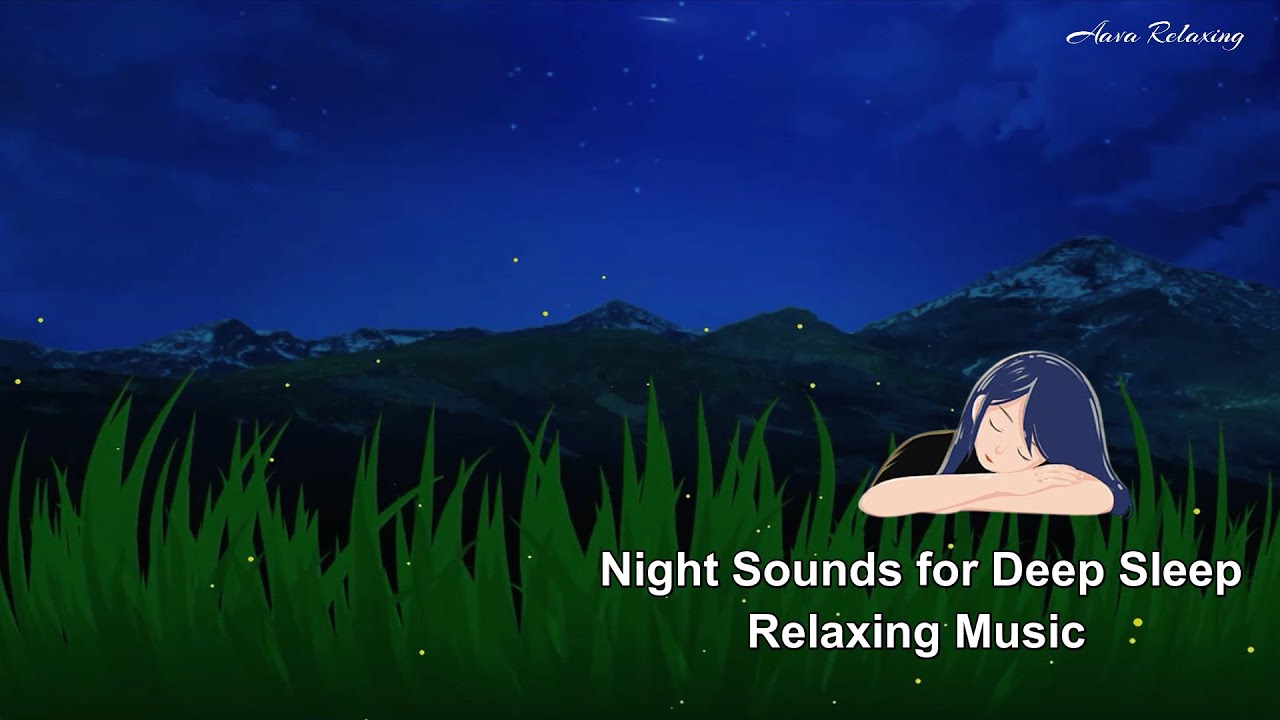 Night Mood Crickets Sounds ★ Night Nature Sounds, Relaxing Music, Deep ...