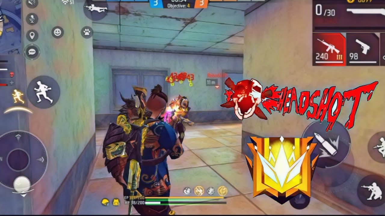 Grandmaster CS rank 1vs 4 Free Fire Clash Squad headshot | Free Fire ...