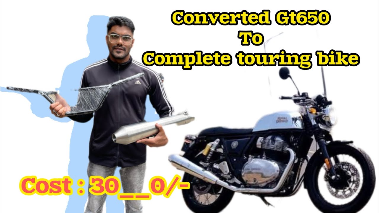 Fully converted Royal Enfield GT650 to touring bike | modified for off ...