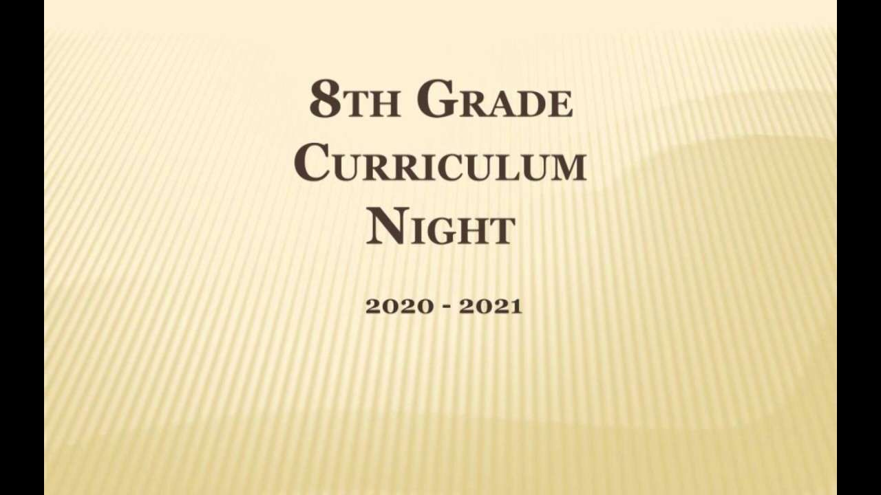 8th Grade Parent Information Slideshow - YouTube