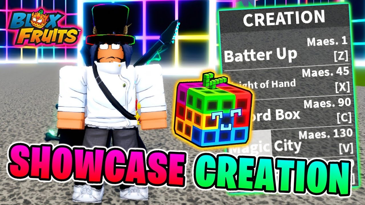 INOVADORA!! SHOWCASE da NOVA FRUTA CREATION (REWORK da BARRIER) do BLOX ...