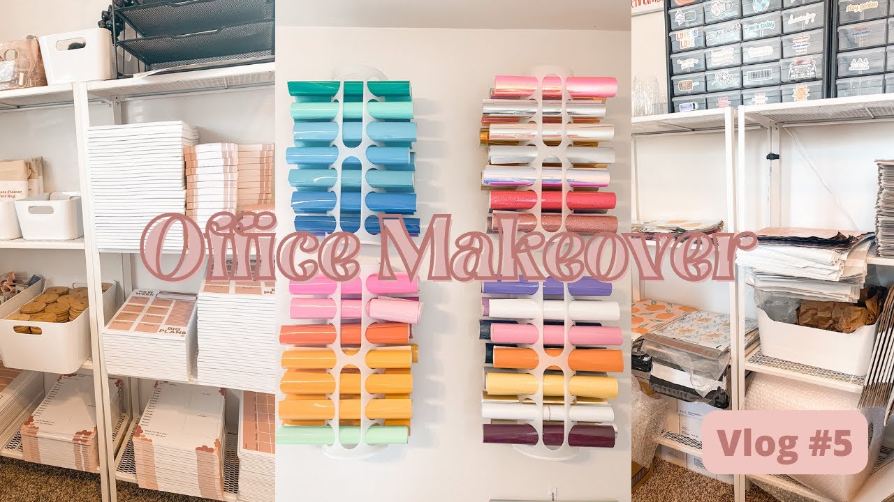 Office Makeover Vlog #5 | Small Business Owner | At Home Office ...