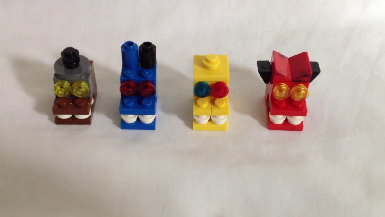 Mini LEGO Nightmare FNAF Heads by DaBeast Bricks (Part 1) - YouTube