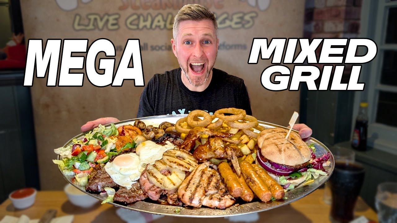 OWNER CHALLENGED ME TO BEAT JOEL HANSEN'S TIME ON THIS MEGA MIXED GRILL ...
