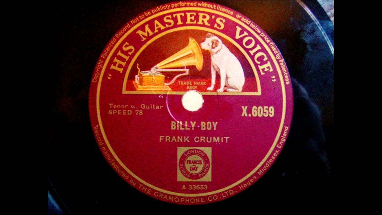 Frank Crumit - Billy Boy - Vortragsstück - 1931 - YouTube