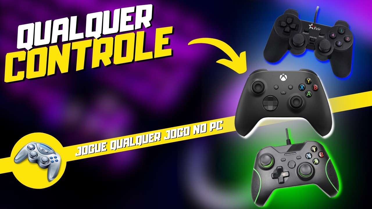 Como Jogar Com QUALQUER CONTROLE no PC - Tutorial Completo! - YouTube