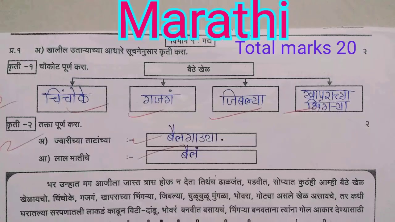 Marathi Unit Test Paper 10th Std New Syllabus YouTube marathi-unit-test-paper-10th-std-new-syllabus-youtube