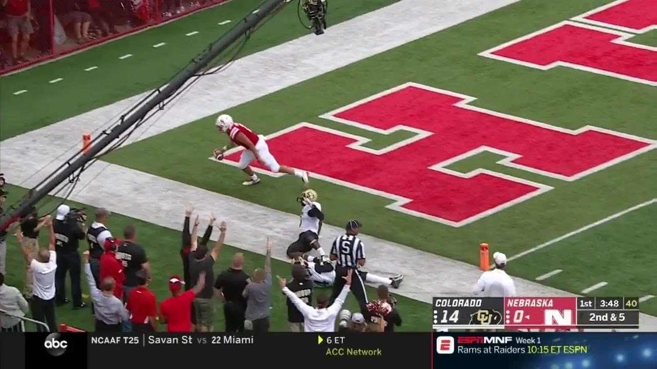 Adrian Martinez Finds the Endzone vs. Colorado | Nebraska | Big Ten ...