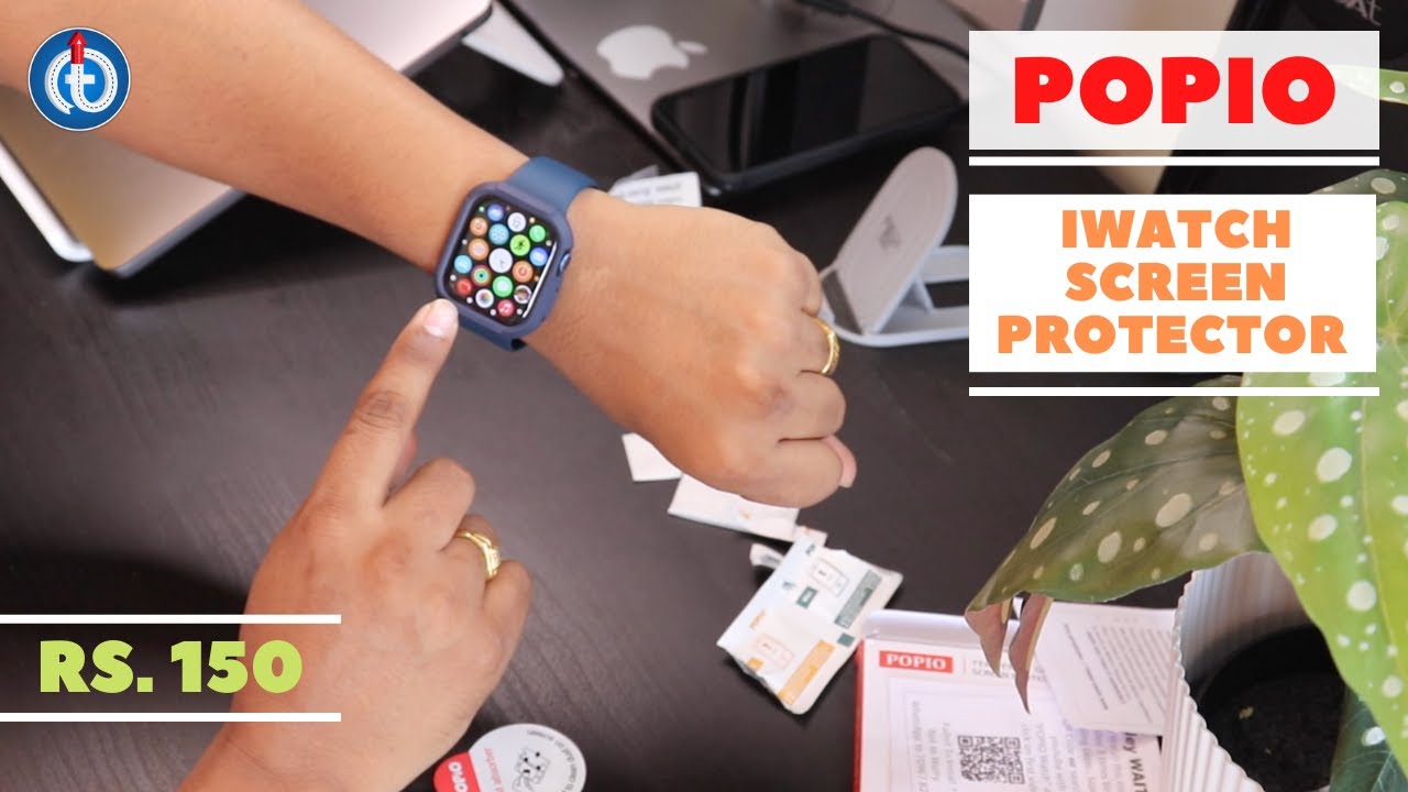Popio Apple iWatch Series 7 45MM Glass Screen Protector Review In Hindi ...