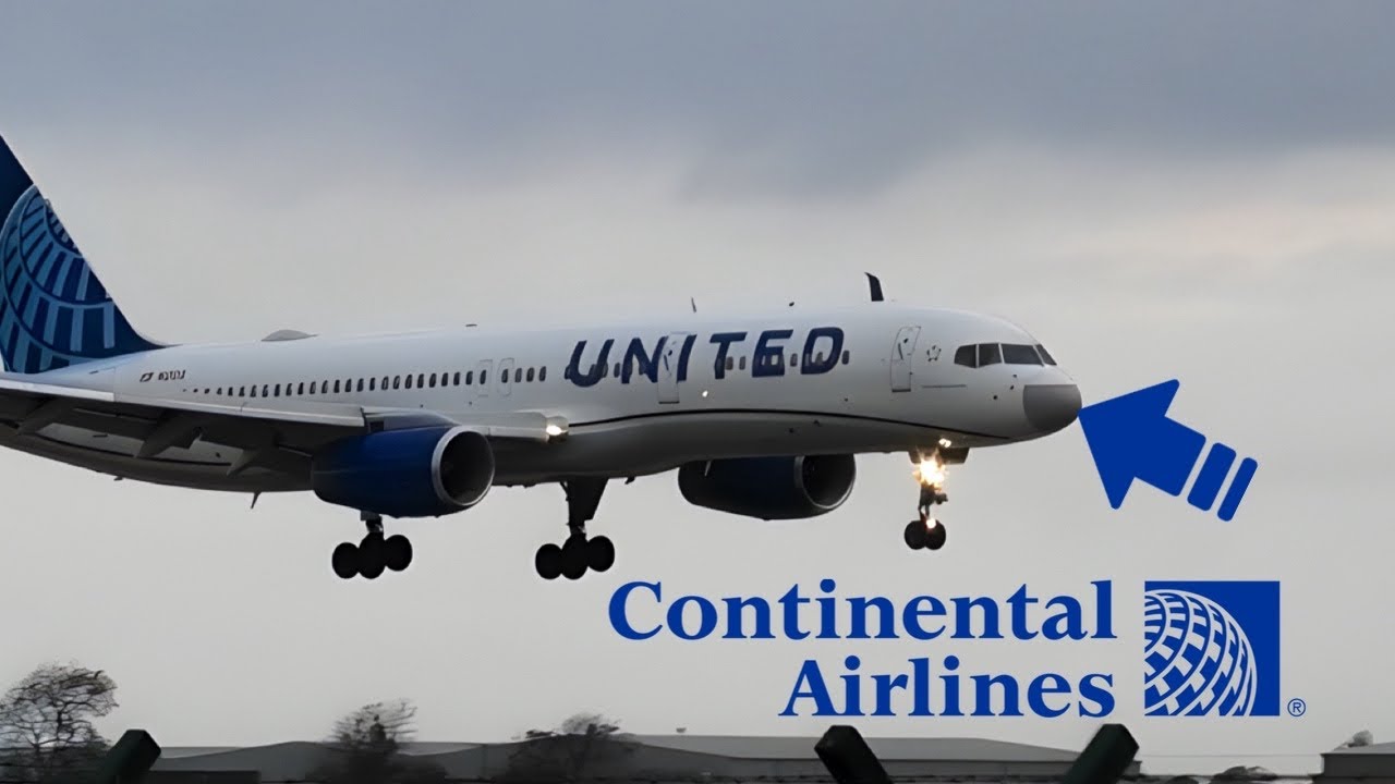 Grey nose from old Continental Airlines on a United B757 #avation # ...