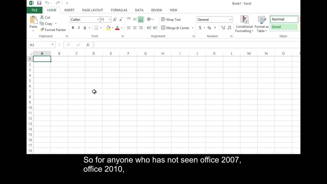 Excel 2013 The Workbook Interface - YouTube