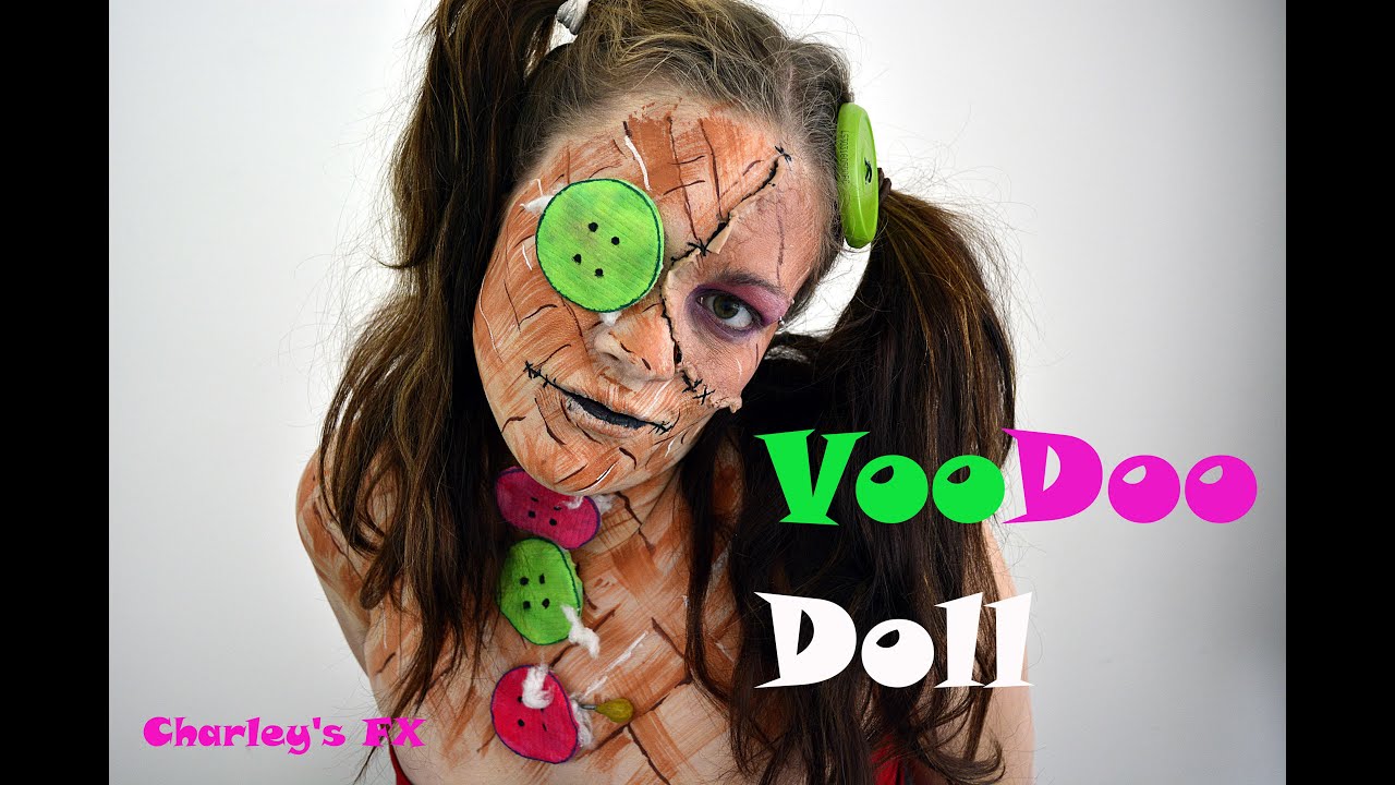 Voodoo Doll makeup tutorial - YouTube