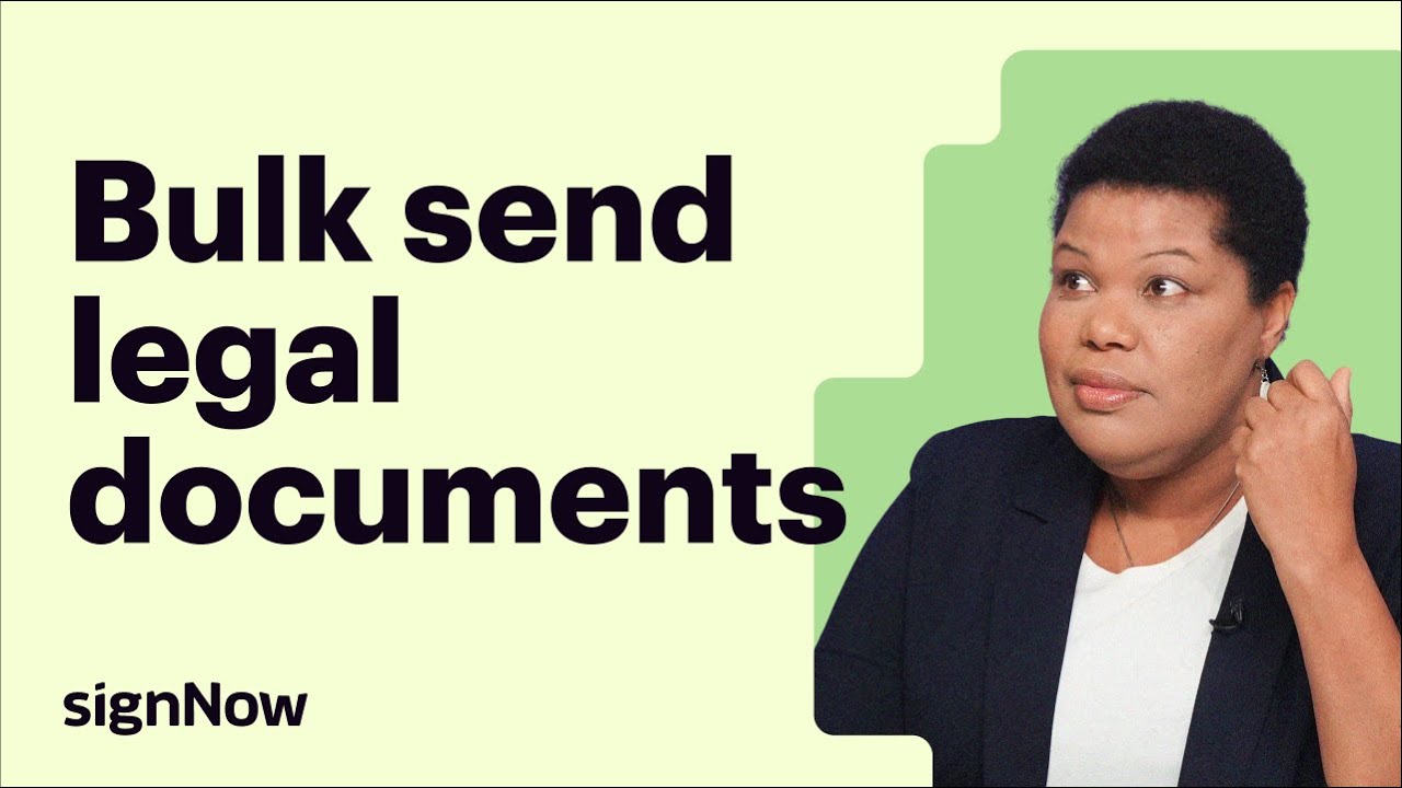 How to Remove Paperwork from Your Legal Processes with Bulk Send - YouTube