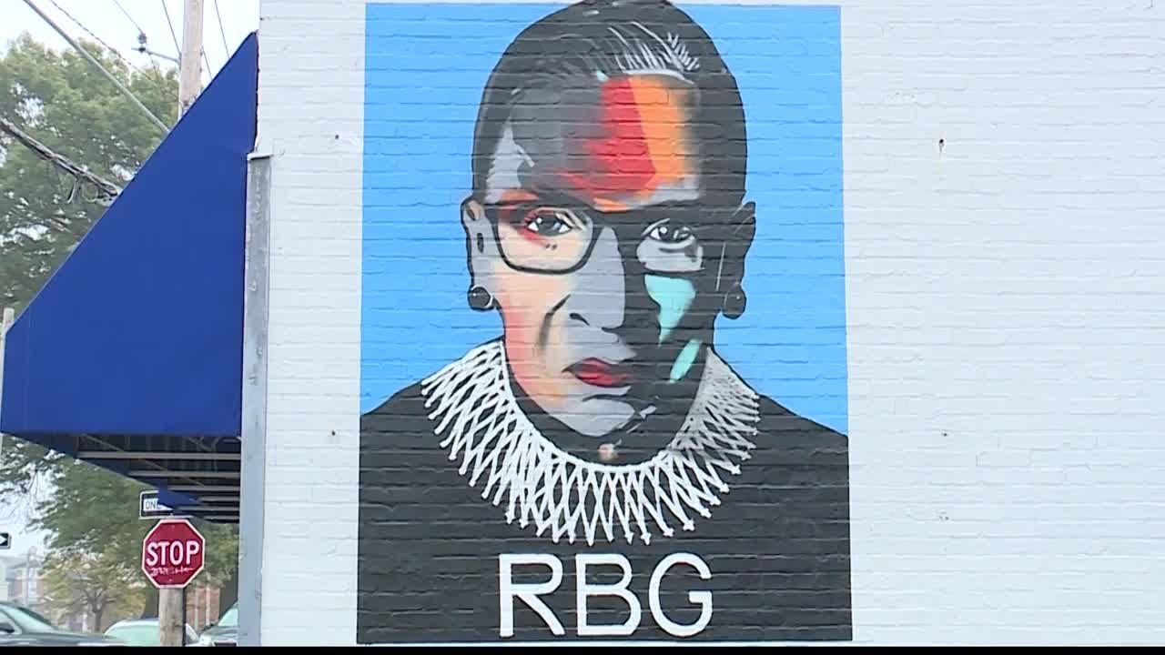 New RBG mural in Westport getting attention - YouTube